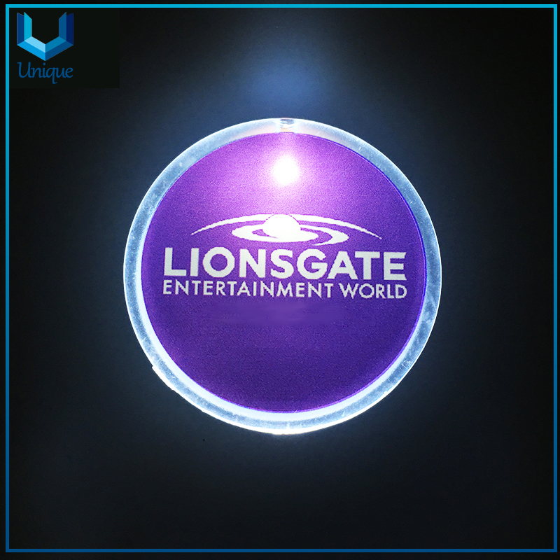 Lapel Button Badge LED Light Customized Logo LED Badge Pin - Buy pin ...
